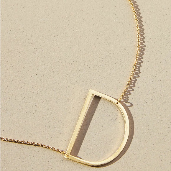 Anthropologie | Jewelry | Anthropologie Block Letter Monogram Necklace ...